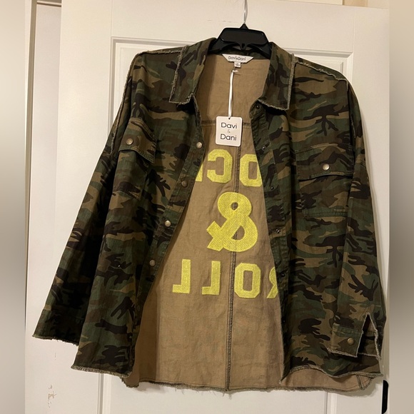 DAVI & DANI | Jackets & Coats | Davi Dani Camouflage Jacket Xl | Poshmark